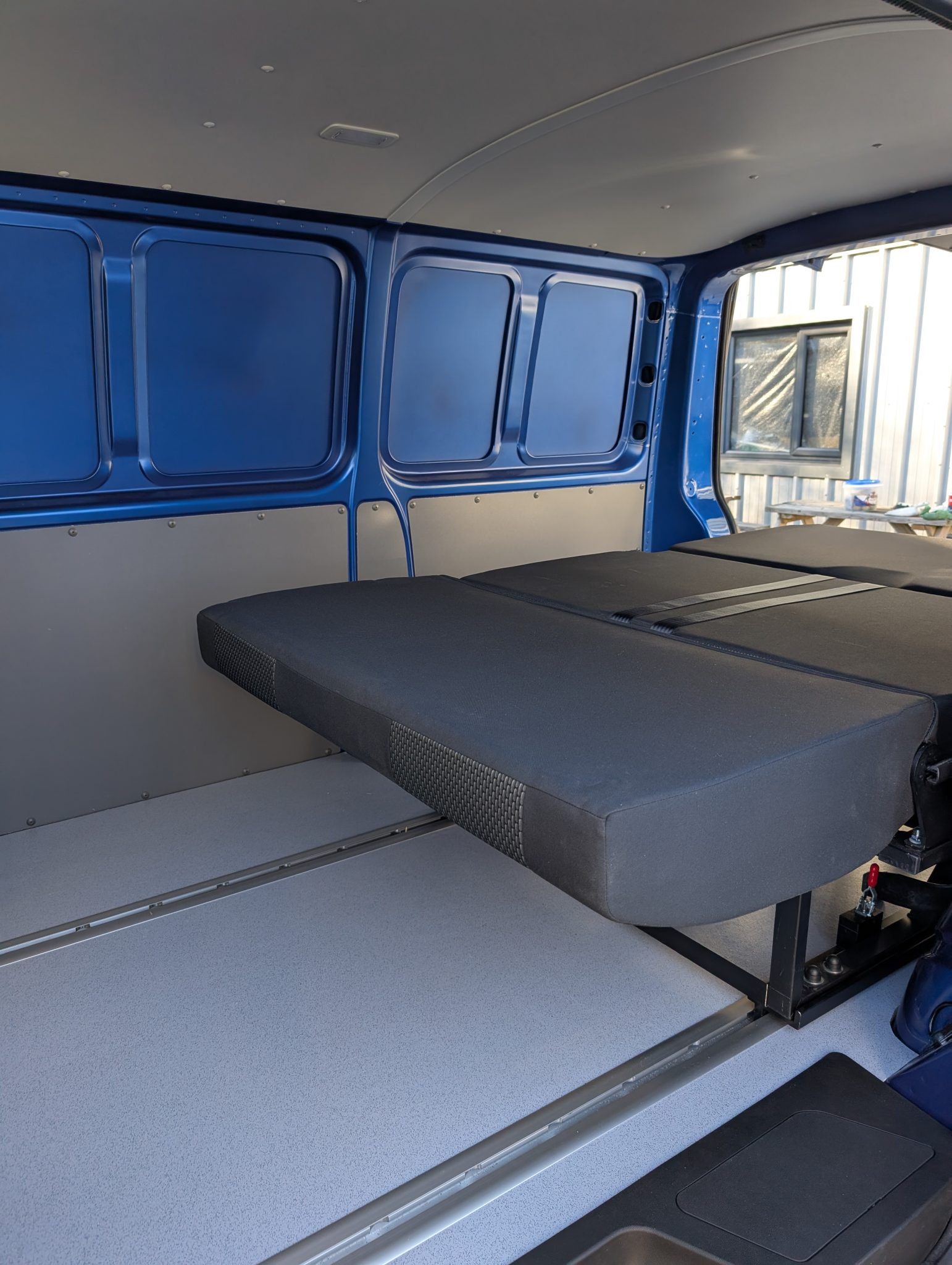 RIB Bed on Rails | CampervanSeating UK | GlideMotion