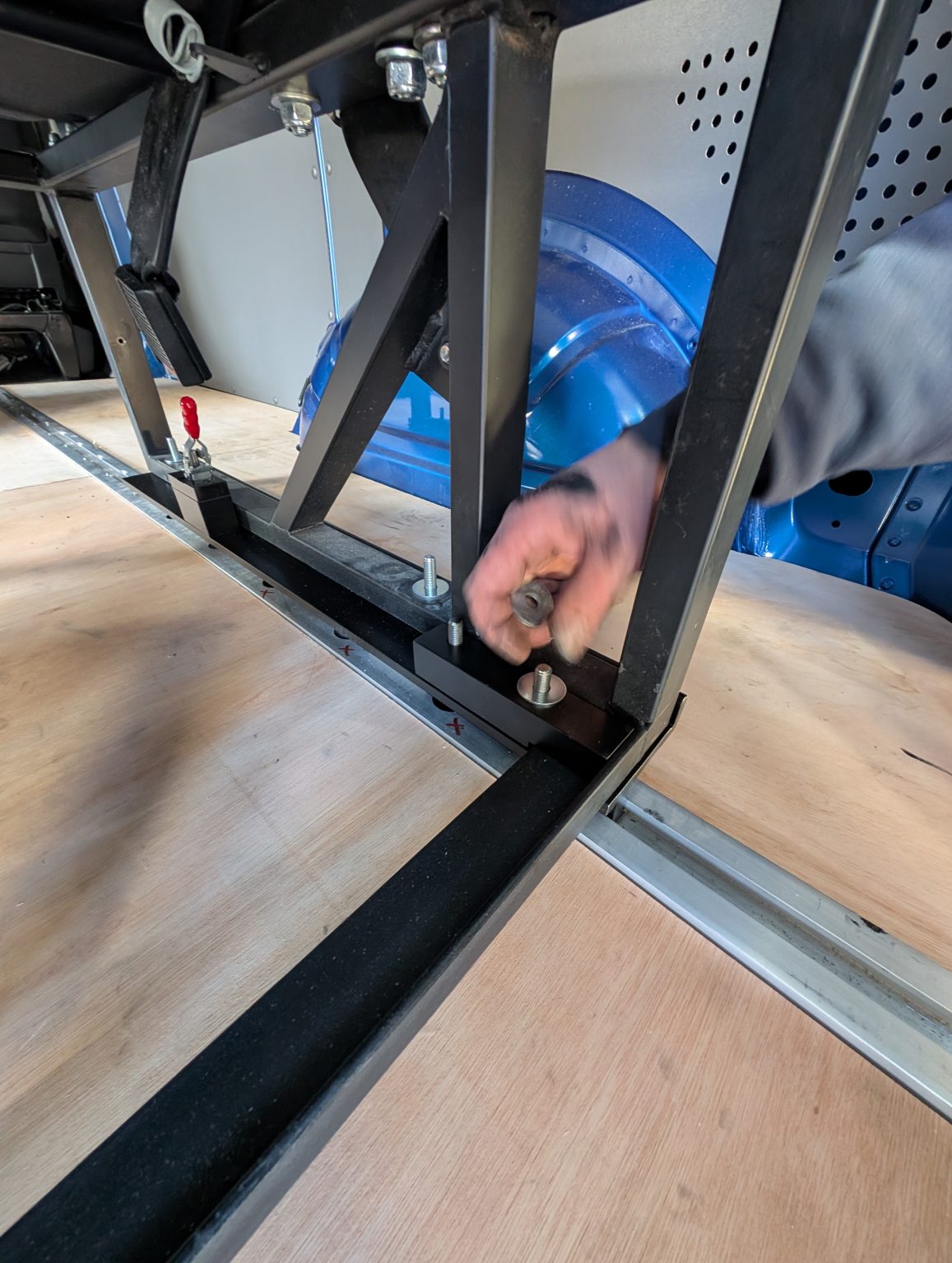 RIB Bed on Rails | CampervanSeating UK | GlideMotion