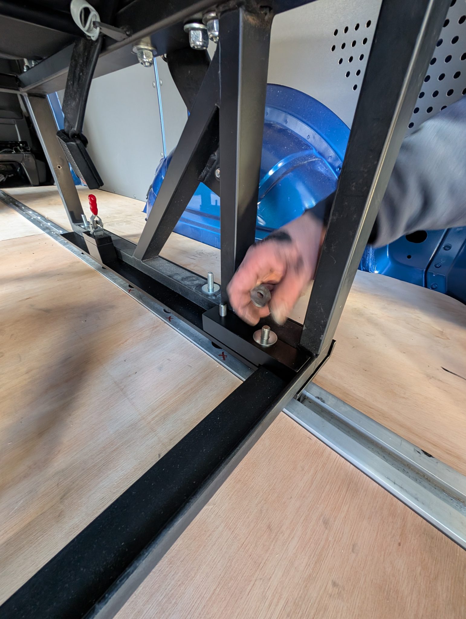 RIB Bed on Rails | CampervanSeating UK | GlideMotion